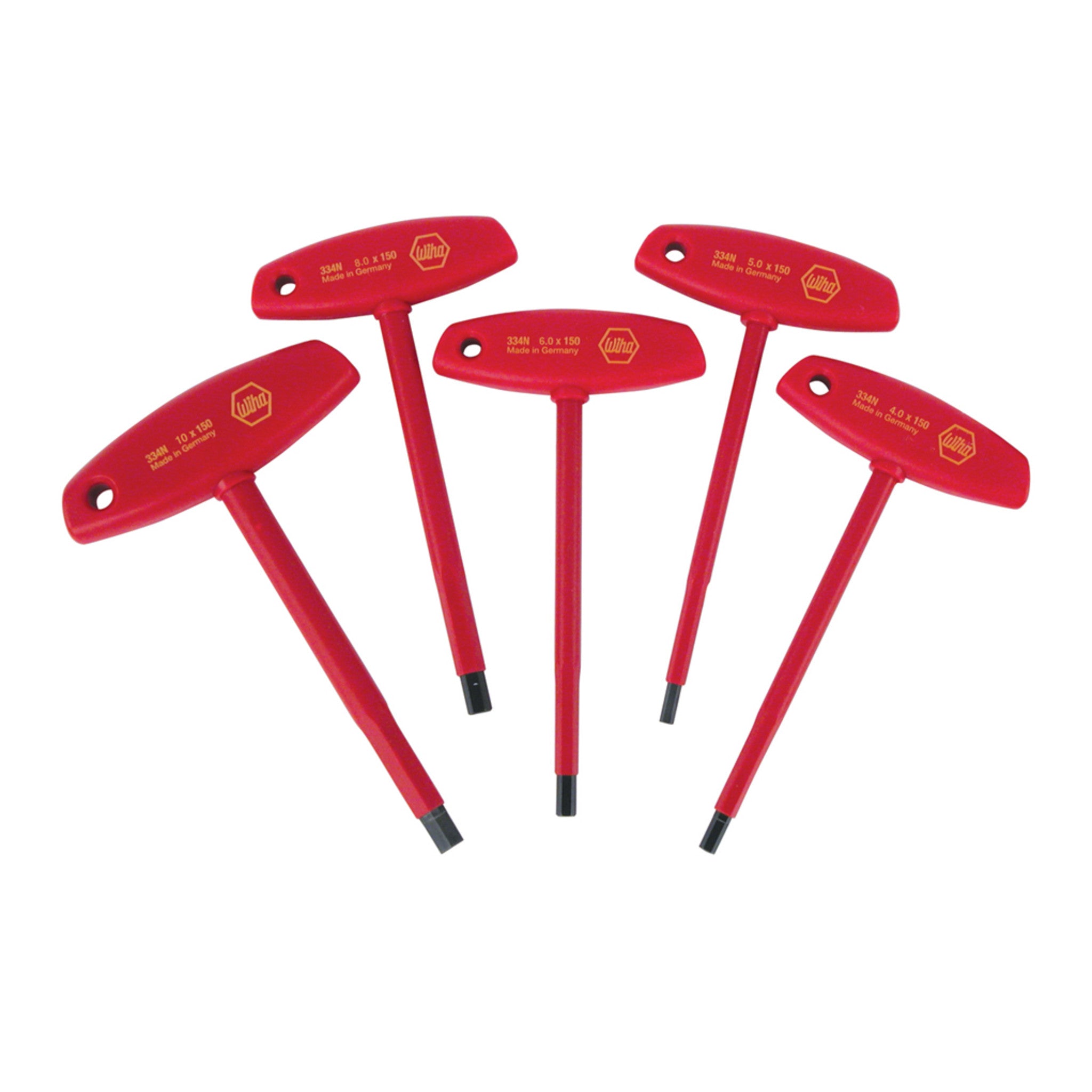 Wiha 33478 Insulated T Handle Hex Metric 5 Pc. Set