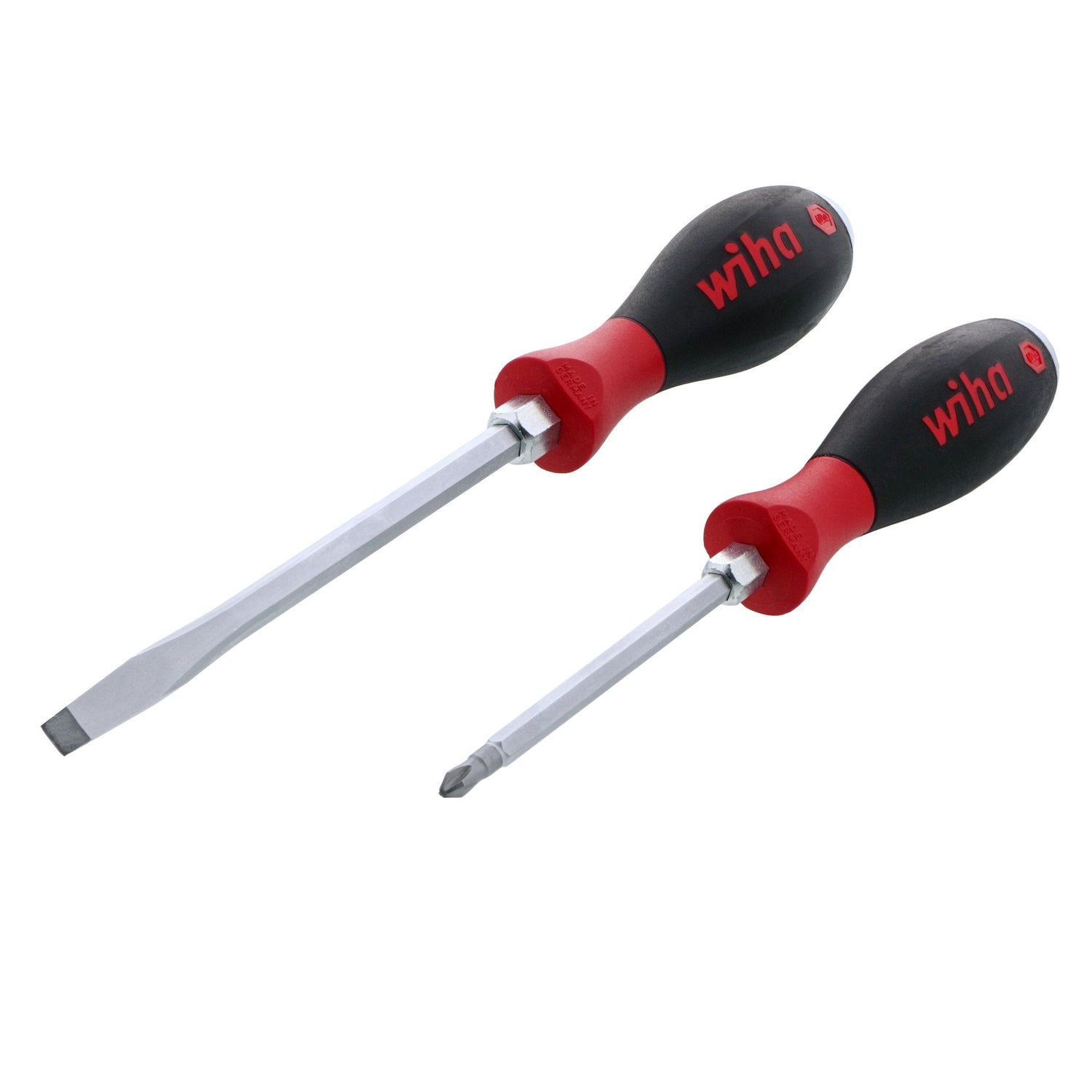 Wiha 53082 X-Heavy Duty SoftFinish Slotted/Phillips Screwdriver Set 2 pc.