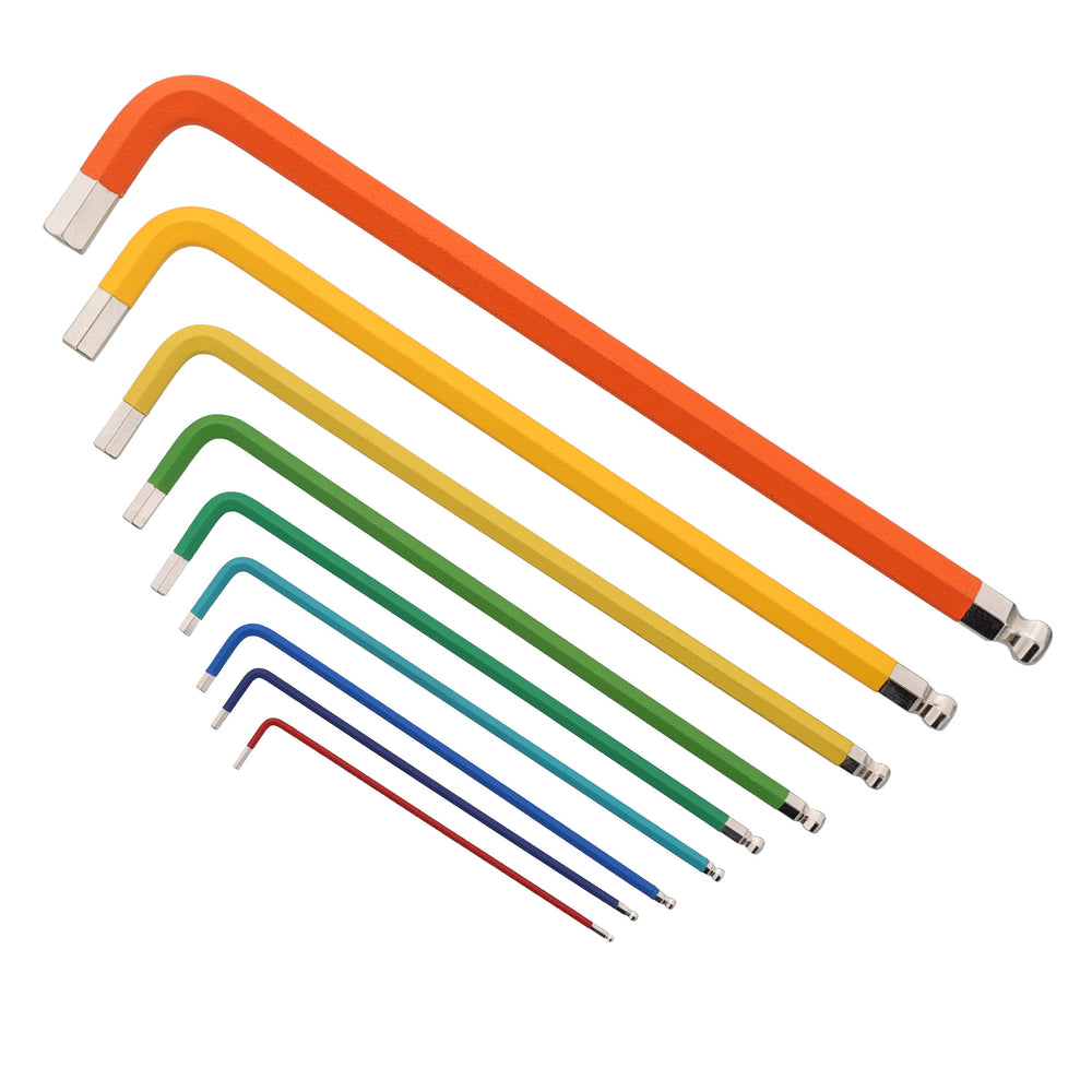 Wiha 66980 Color Coded Hex L-Keys 9 Pc Metric