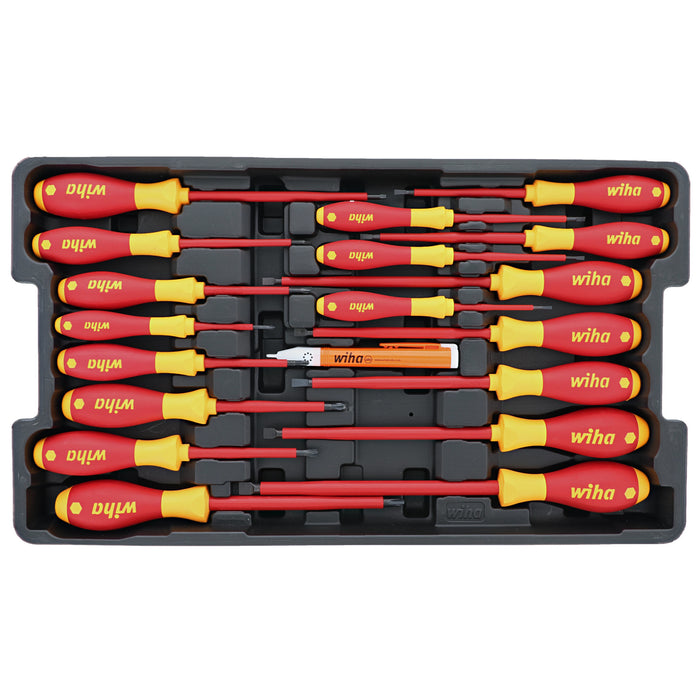 Wiha 32095 Insulated Screwdriver Tray 19 Pc. Set Made in Germany