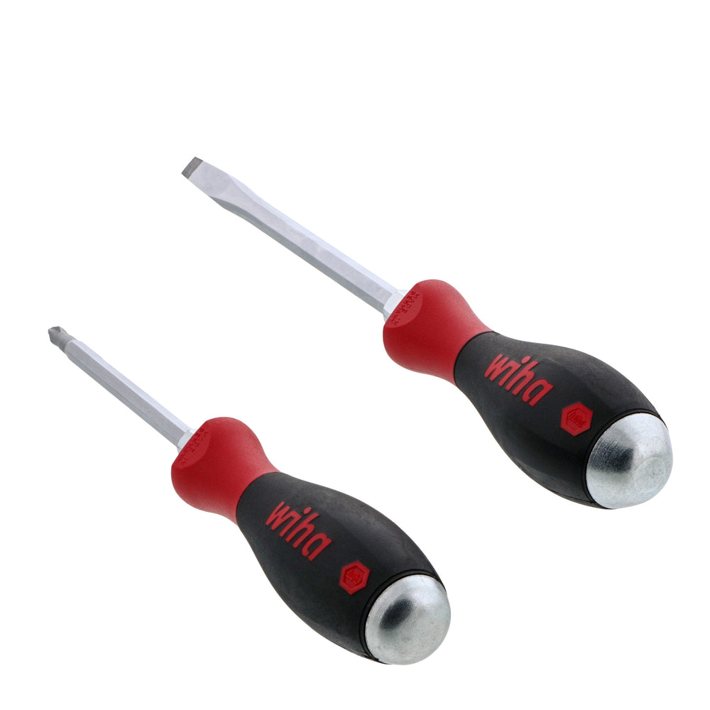 Wiha 53082 X-Heavy Duty SoftFinish Slotted/Phillips Screwdriver Set 2 pc.