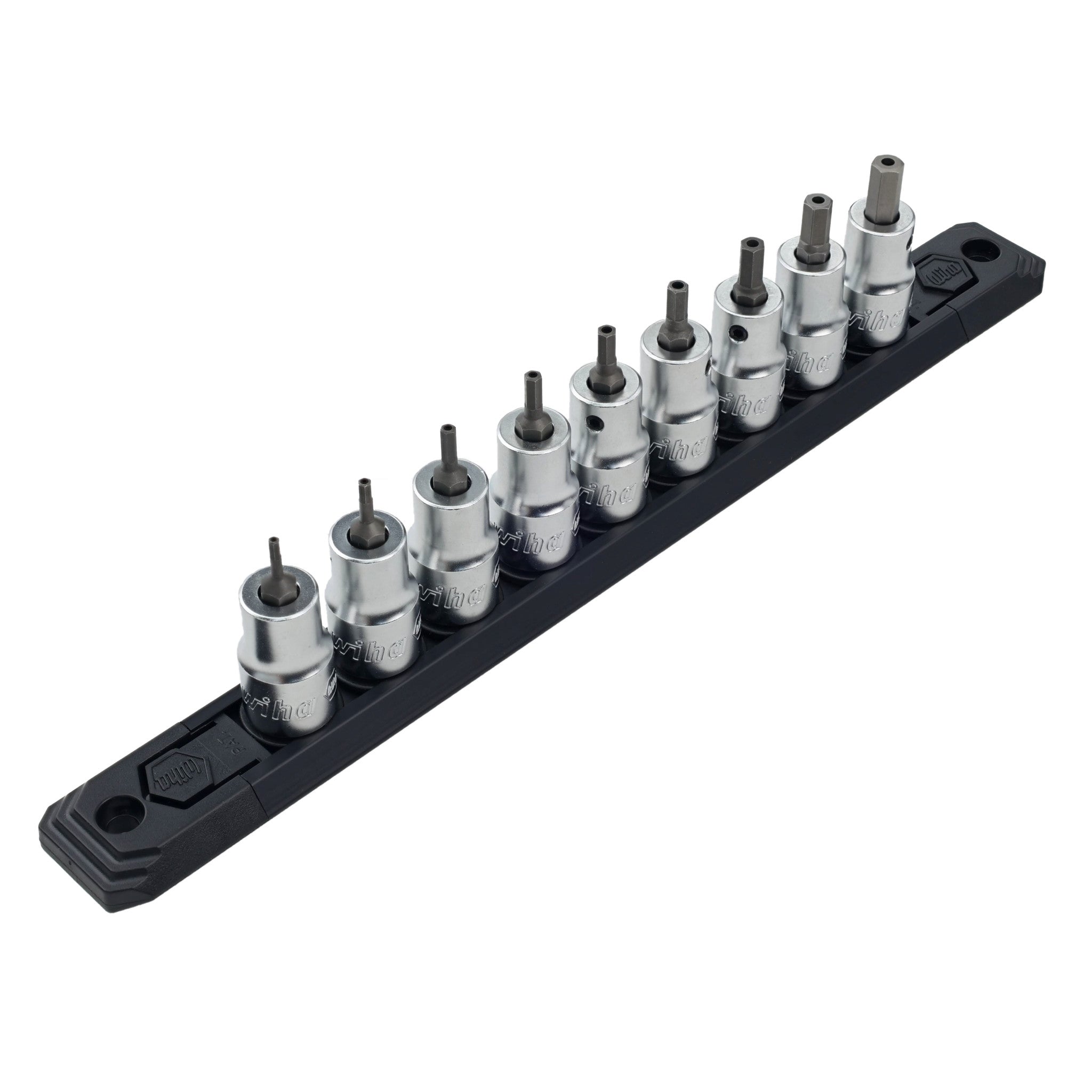 Wiha 71999 Security Hex Bit Socket 3/8 Sq Dr 9Pc