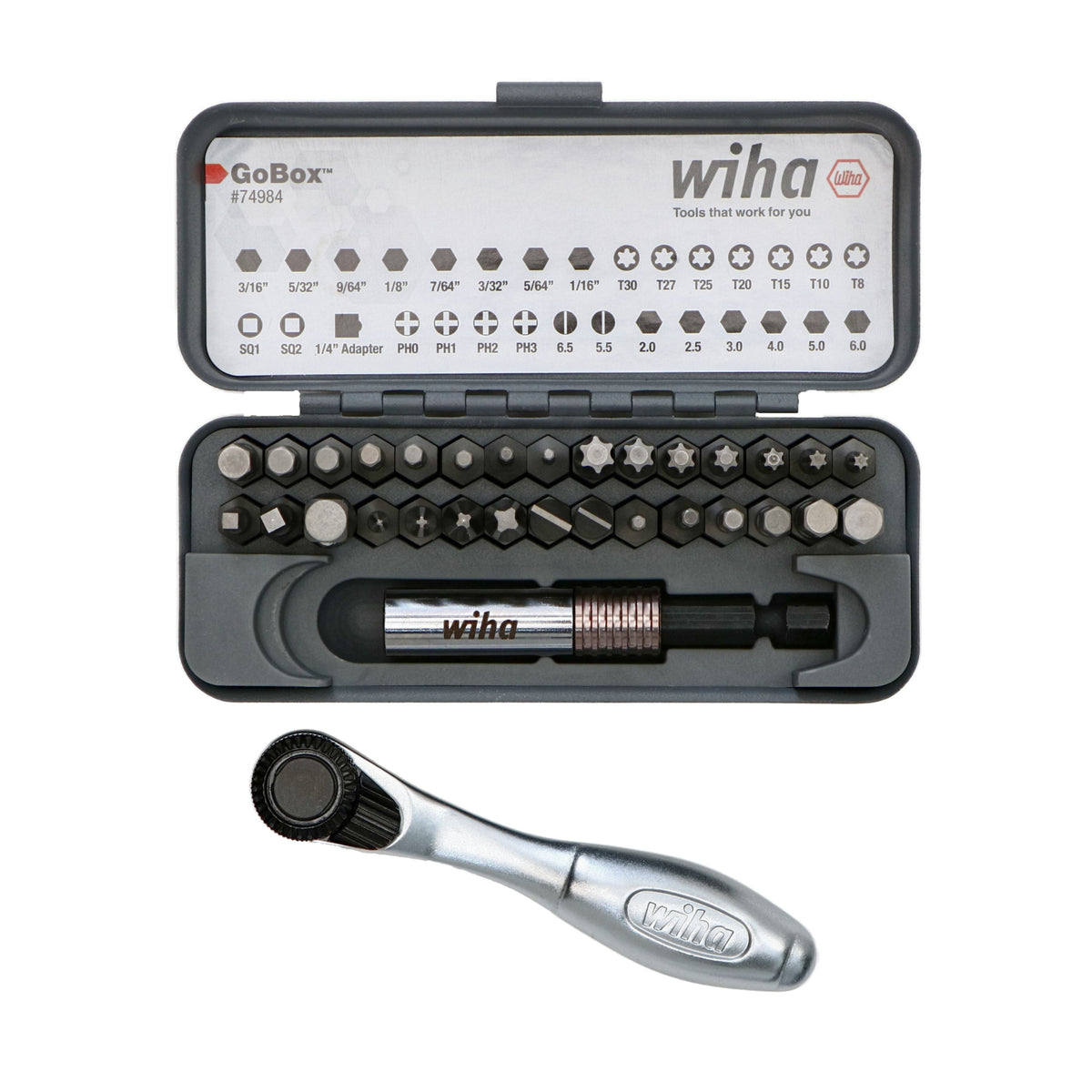 Wiha 74984 Standard Bit GoBox Set 32 Piece
