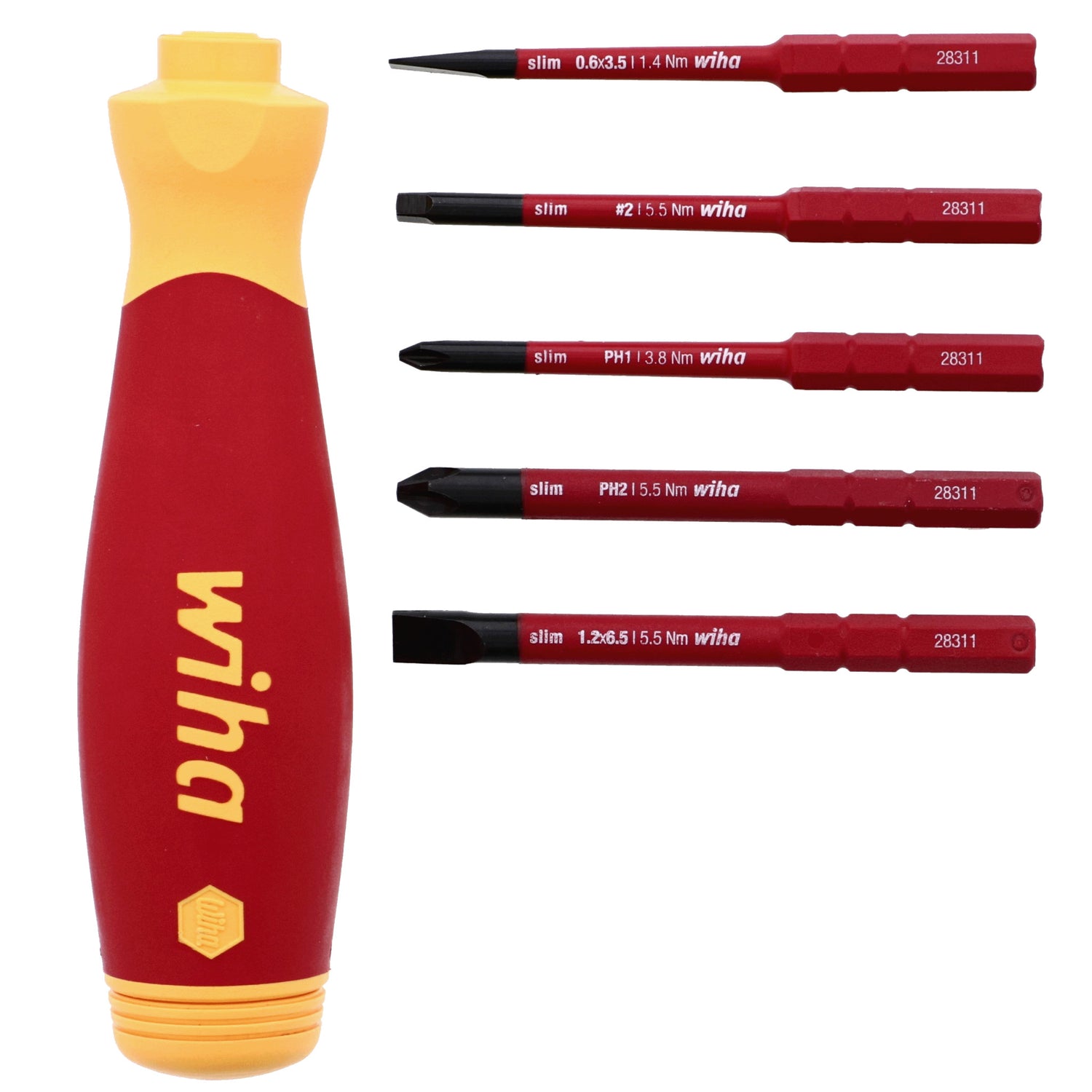 Wiha 28345 Insulated PocketMax SlimLine Multi-Driver 6 Piece Set