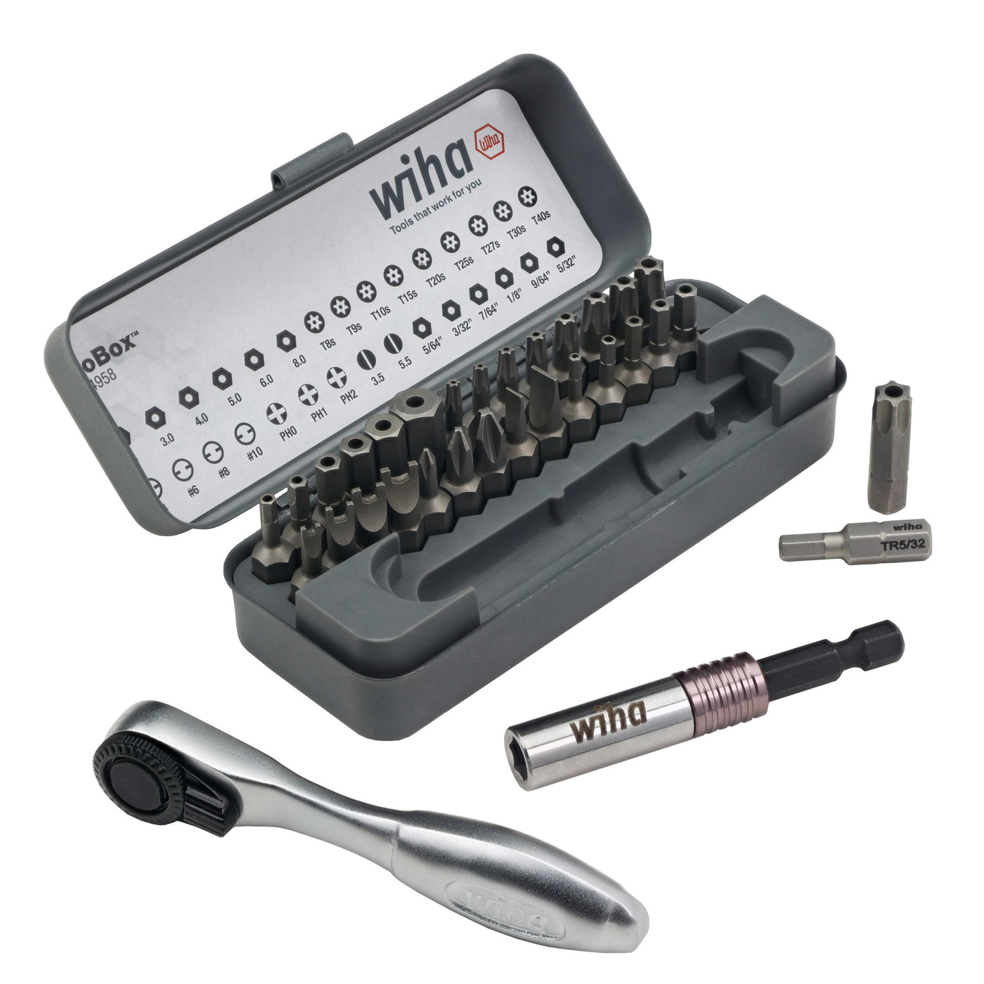 Wiha 74958 32 Piece GoBox Security Bit Set