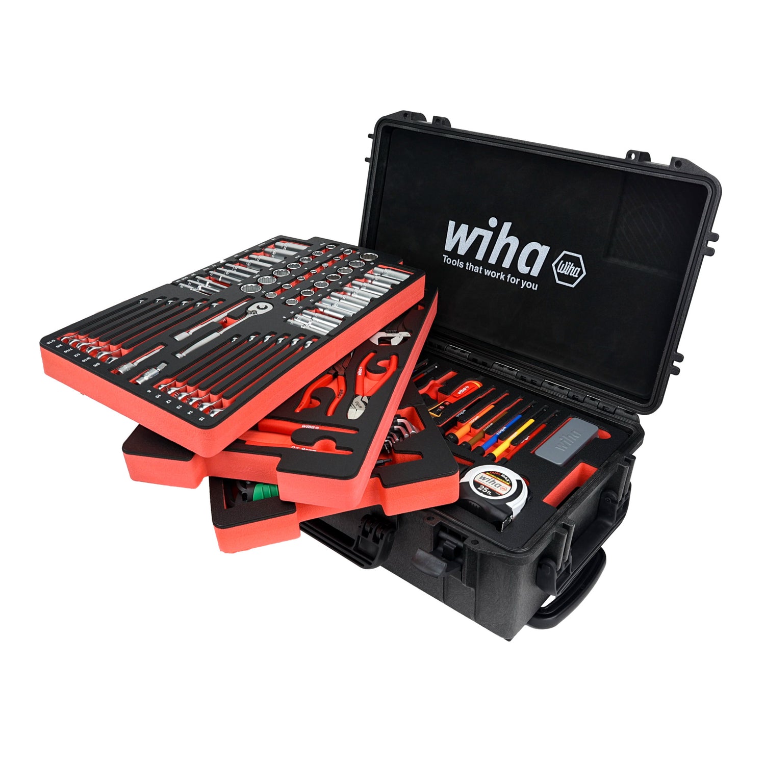 Wiha 92100 194 Pc Premium Kit In Rolling Tool Box