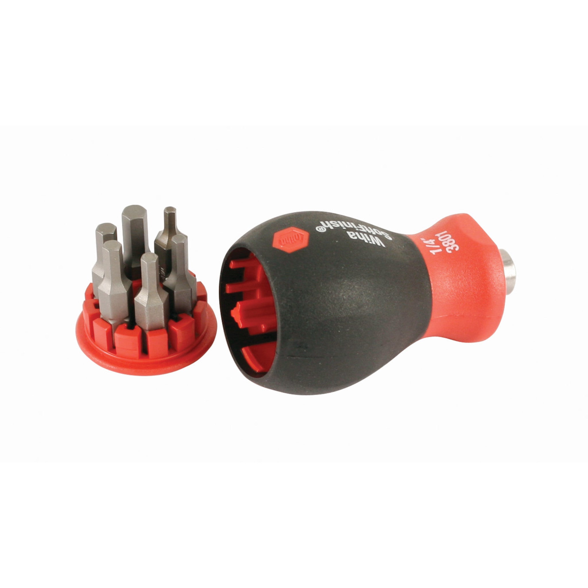 Wiha 38058 SoftFinish Stubby Bit Holder 7 Pc. Set