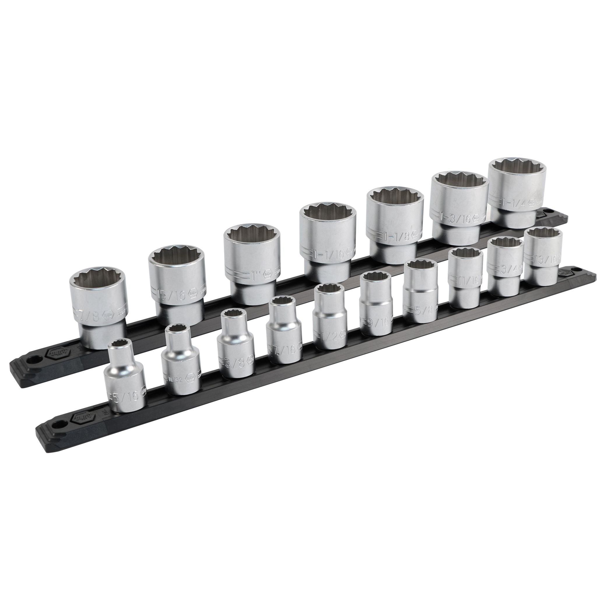 Wiha 33890 1/2 Inch Drive 12 Point Socket Set 5/16 to 1-1/4-Inch with ...