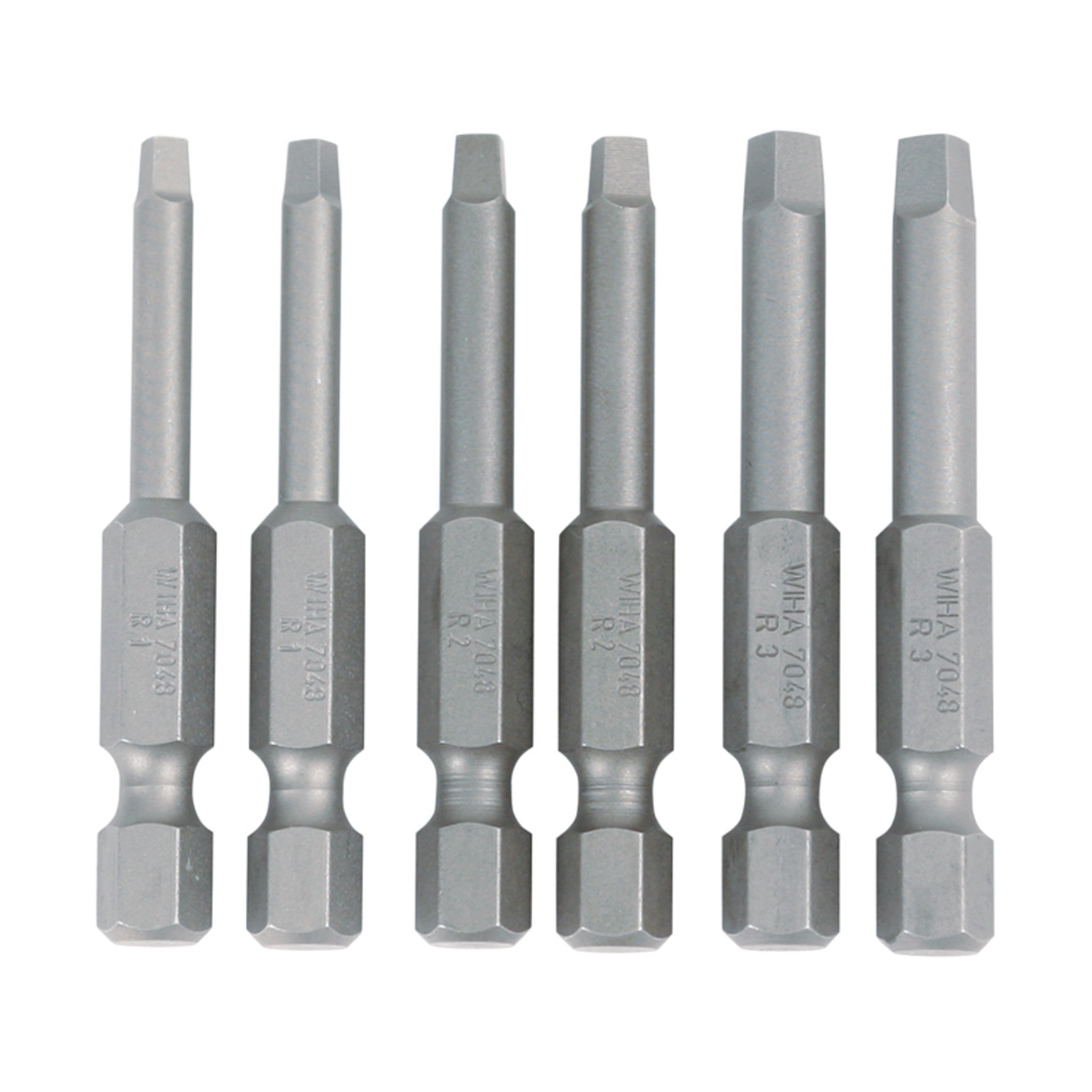 Wiha 74895 Square Power Bit #1, 2 & 3 x 50mm 6Pk
