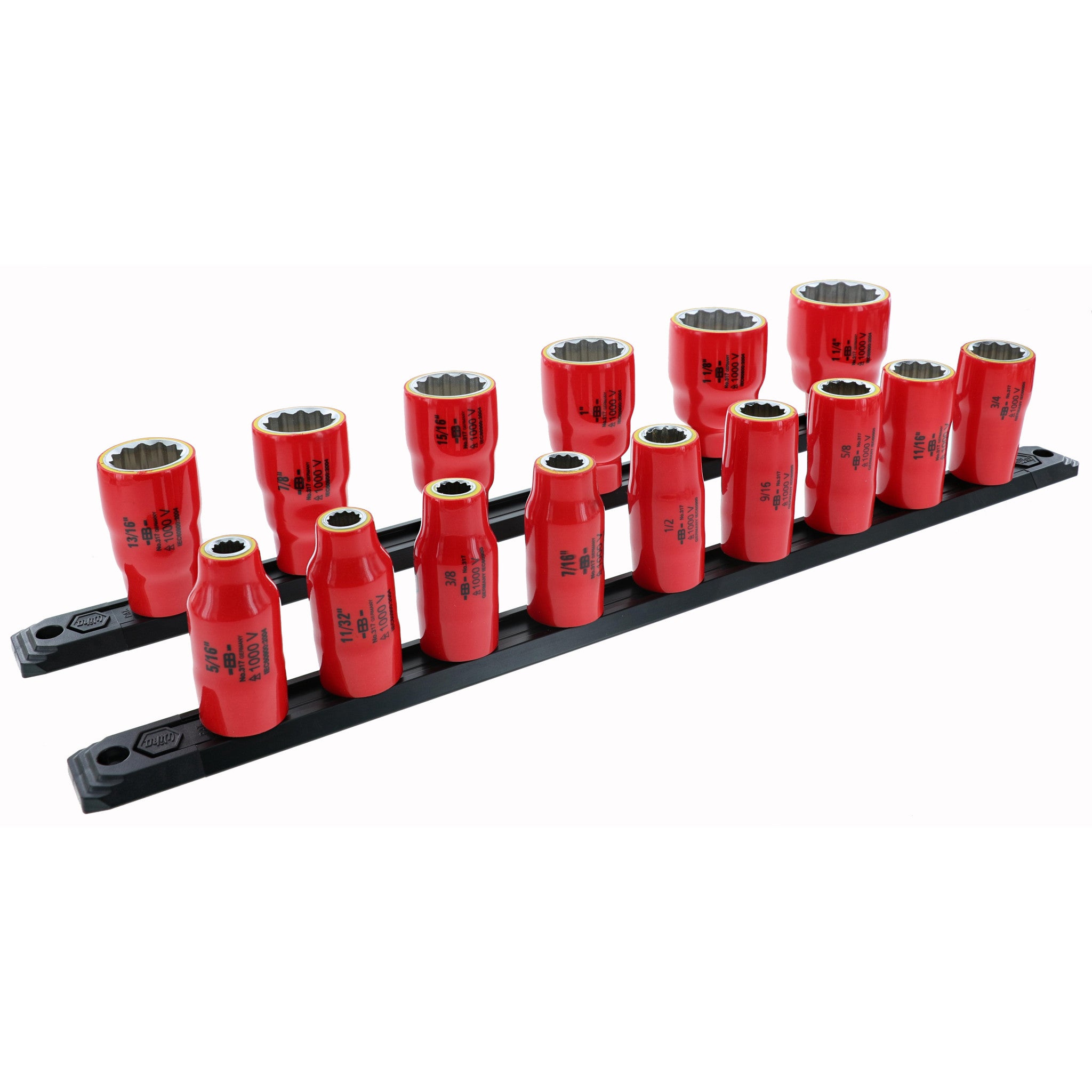 Wiha 31796 Insulated 1/2" Drive Socket 15 Pc. Set